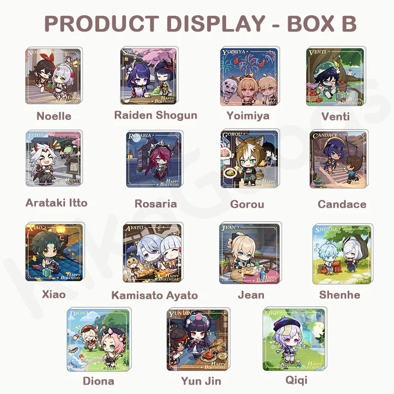Genshin Impact Jiachen Wishes Fridge Magnet Blind Box Set B miHoYo ...